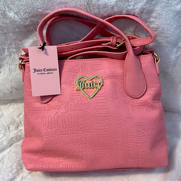 Bags | Juicy Couture Deboss Logo Pink Icing Mini Tote | Poshmark